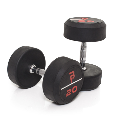 Body Power 20Kg Pro Rubber Dumbbells (x2)