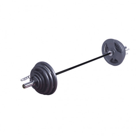 Body Power 145kg Cast Iron Tri-Grip Olympic Weight Set